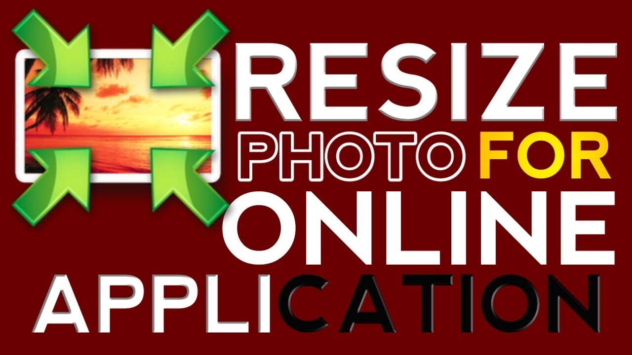 how to resize photo for online application - YouTube