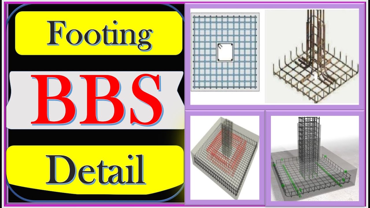 Bar Bending Schedule of Footing - How to Calculate Quantity of Steel in ...