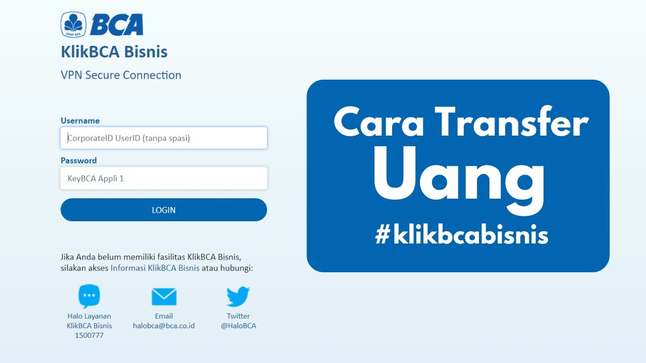Cara Transfer Dana Uang Menggunakan Klik BCA Bisnis #klikbca - YouTube