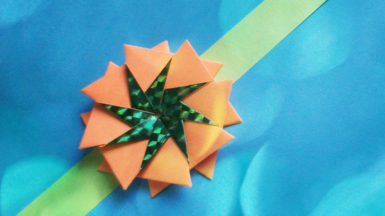 DIY How to make Rakhi Easily at Home With Paper. Flower Crafts Ideas ...
