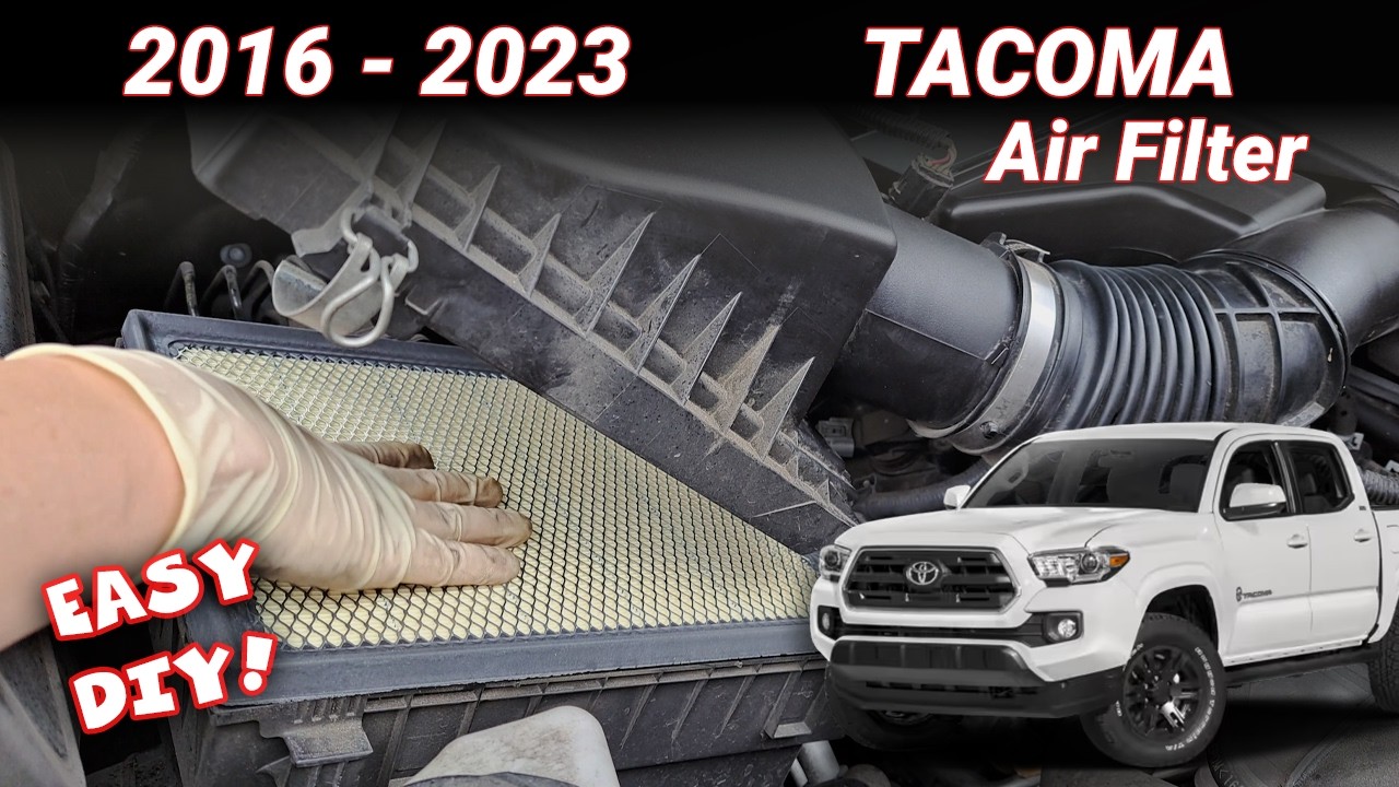 Toyota Tacoma 2016-2023 Air Filter Replacement - YouTube
