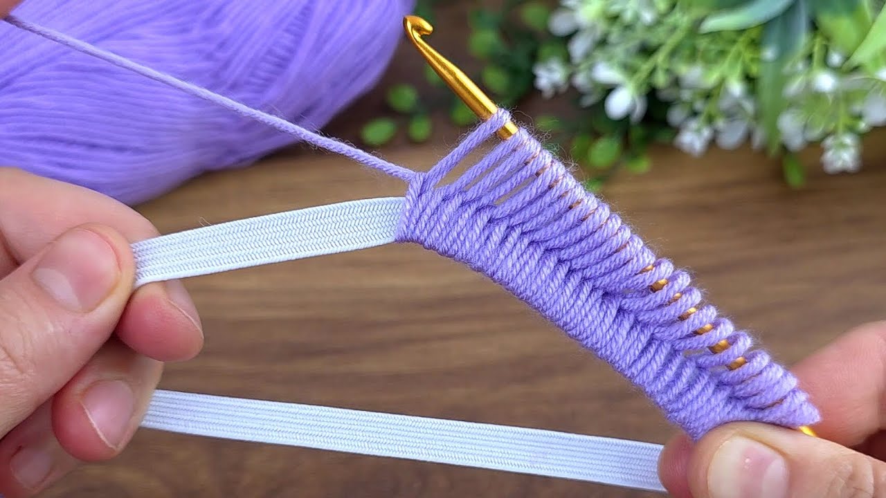 Great idea!!! Be sure to try the crochet work she made using elastic ...