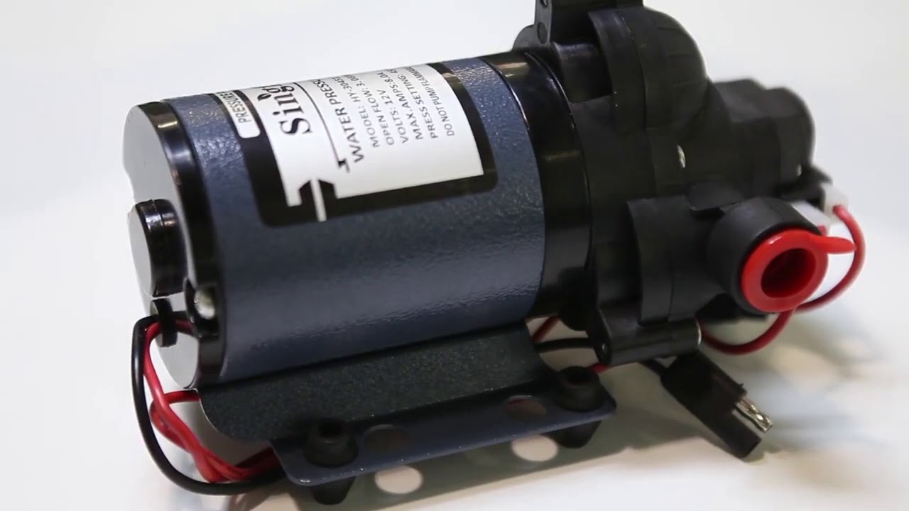 3GPM caravan pump for motor home - YouTube