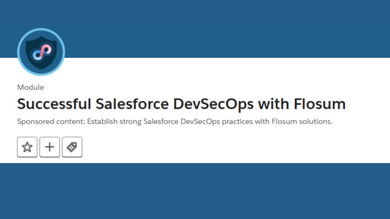 Successful Salesforce DevSecOps with Flosum Trailhead || Trailhead Salesforce - YouTube