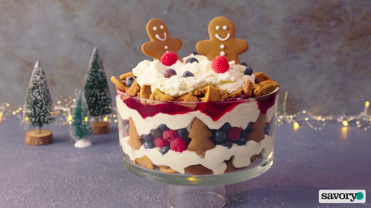 Gingerbread-Berry Trifle - Savory - YouTube