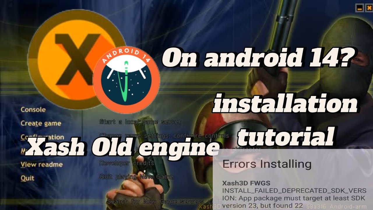 How to install Xash 3D old engine on Android 14. Without problems - YouTube
