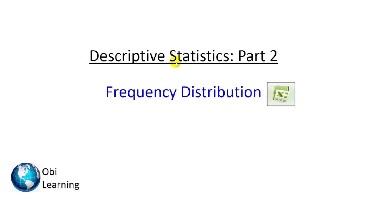 Descriptive Statistics - Part 2 - YouTube