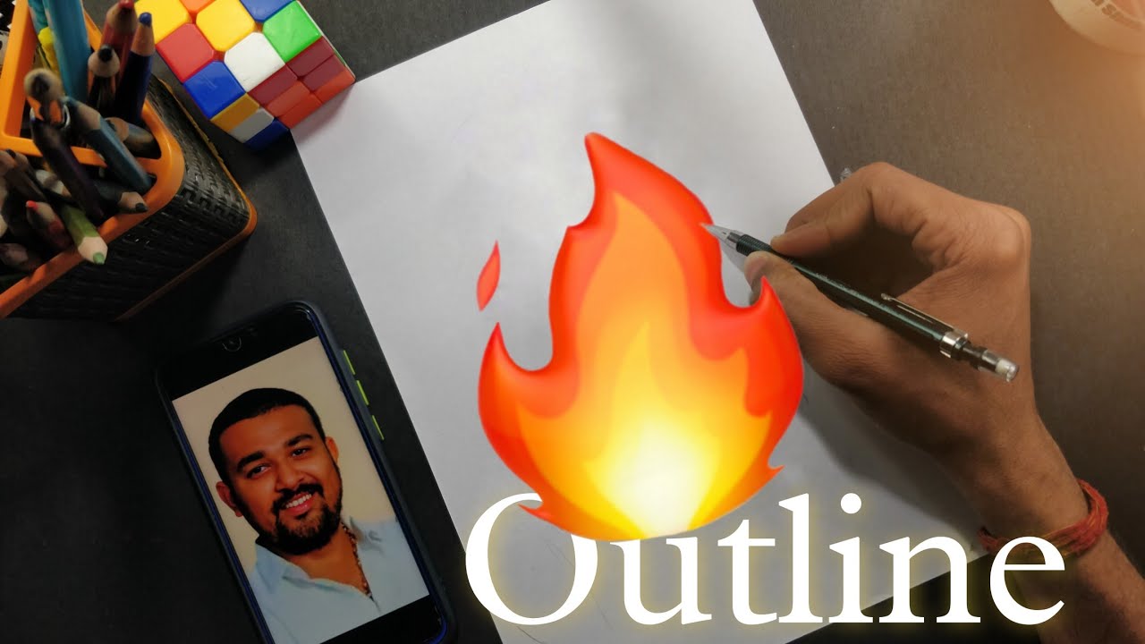 Outline Drawing tutorial 🔥AKARSH SHUKLA | How to draw outline ...
