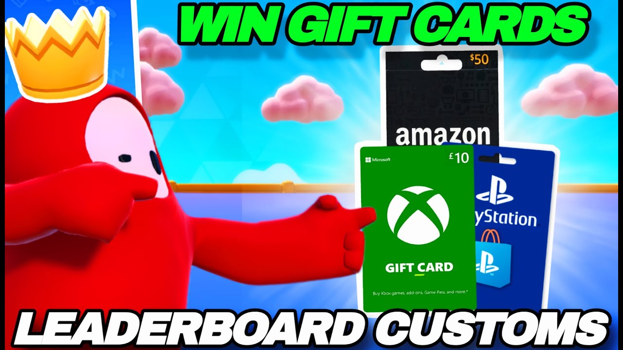 🔴FALL GUYS LEADERBOARD CUSTOMS | WIN GIFT CARDS!! | FALL GUYS LIVE ...