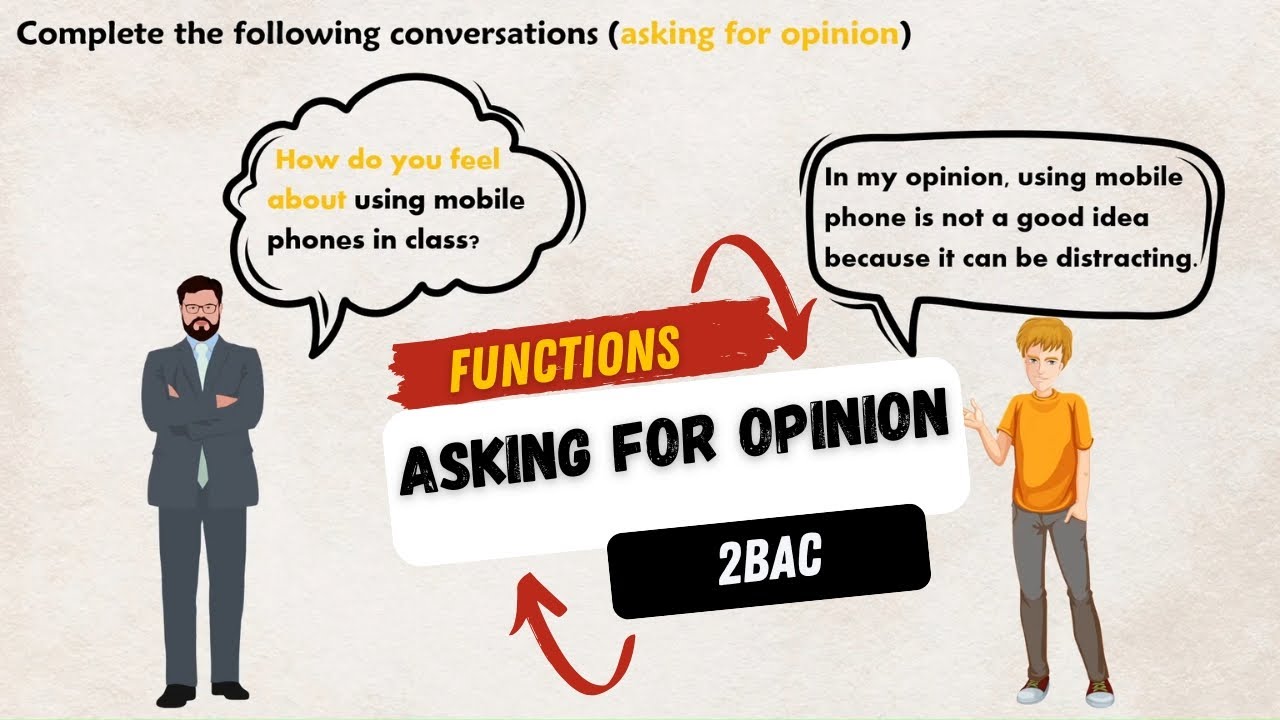 2Bac Unit 1: Functions: asking for opinion | شرح مفصل لدرس - YouTube