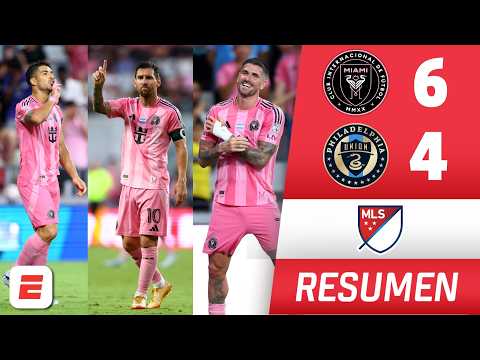 FIESTA DE GOLES. INTER MIAMI GOLEA a PHILADELPHIA UNION. HAT TRICK de SUÁREZ y gol de DE PAUL | MLS