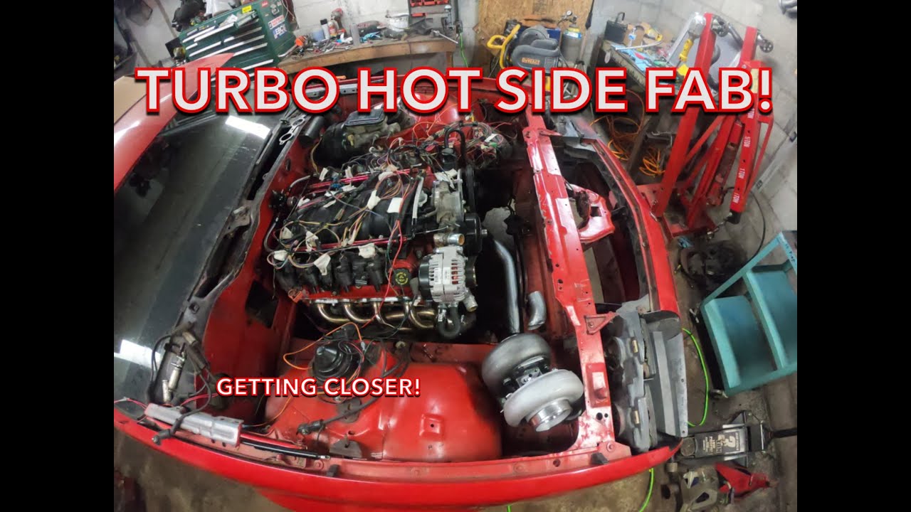 LS Camaro turbo hot side fab! - YouTube