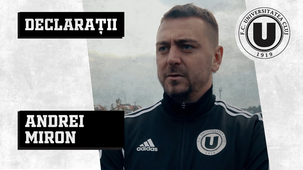 DECLARAȚII | Andrei Miron, după ce a marcat primul gol la ”U” - YouTube