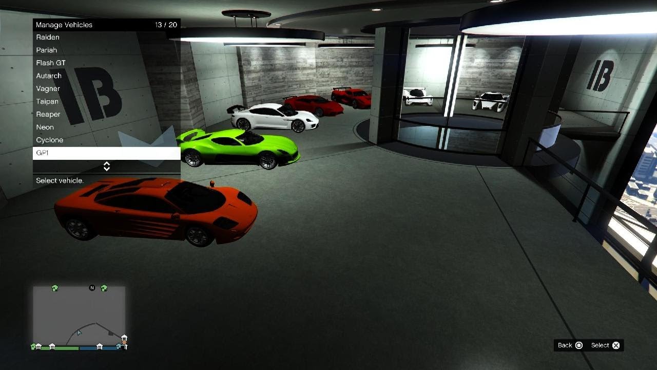 Grand Theft Auto V Cars In My Garage Youtube