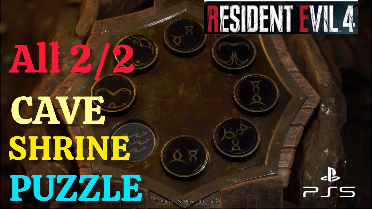 RESIDENT EVIL 4 REMAKE | CAVE SHRINE MURALS PUZZLE SOLUTION: LAKE DOOR ...
