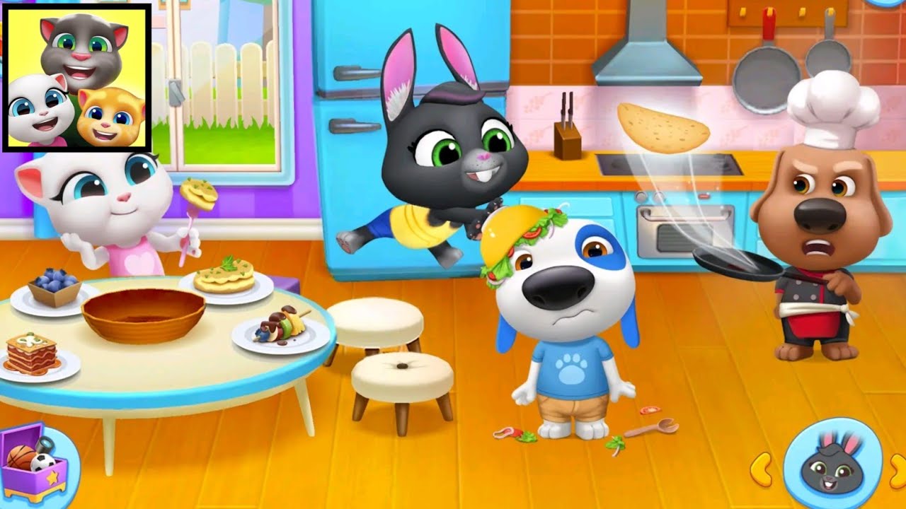 MY TALKING TOM FRIENDS NEW UPDATE SCARED ALL FRIENDS GAMEPLAY #28 - YouTube