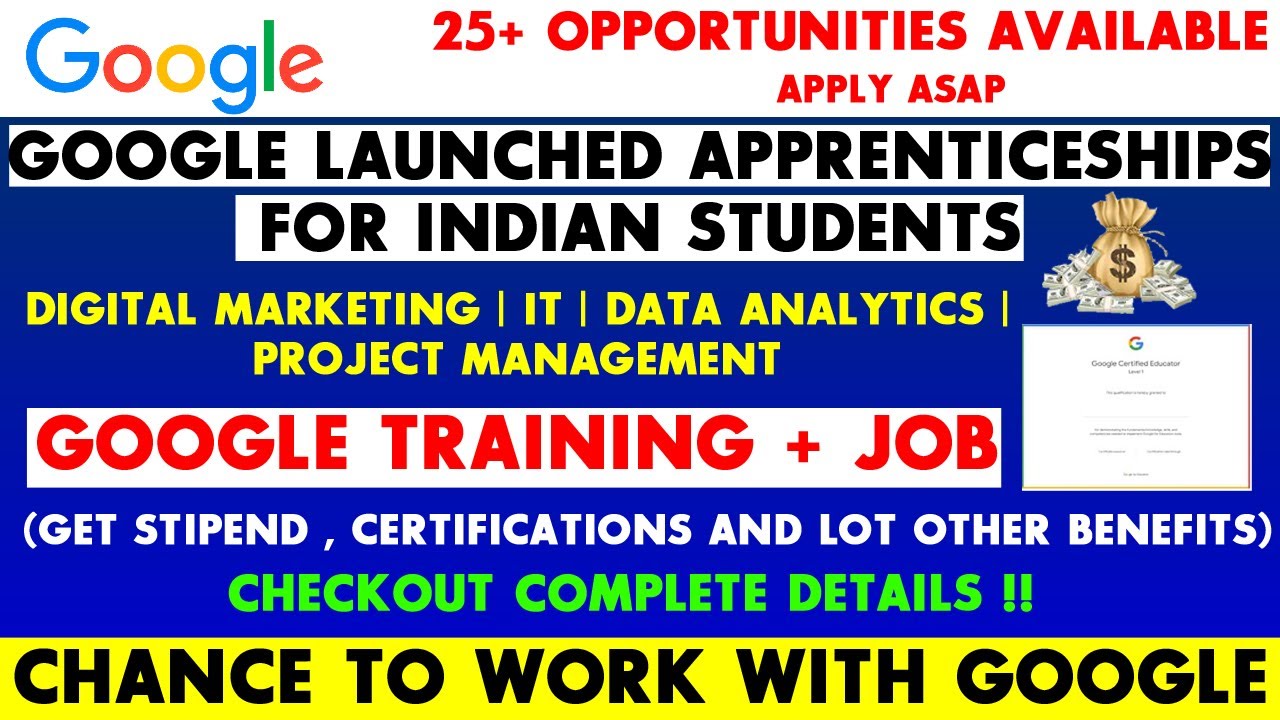 Google Free Training for Indian Students | Google Learn and Earn ...