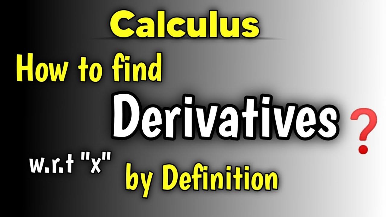 Derivative of functions w.r.t "x" | By Definition of Derivative #mathtutorial - YouTube