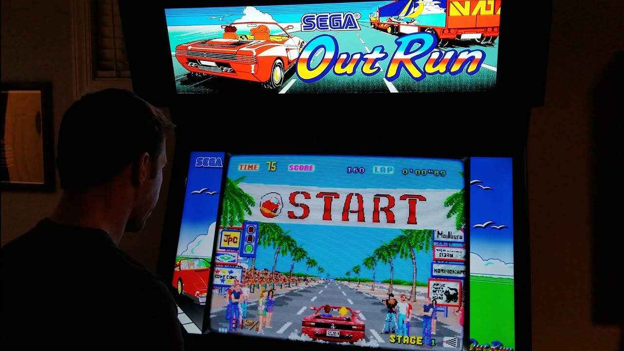 OutRun Arcade Cabinet MAME Playthrough w/ Hypermarquee - YouTube