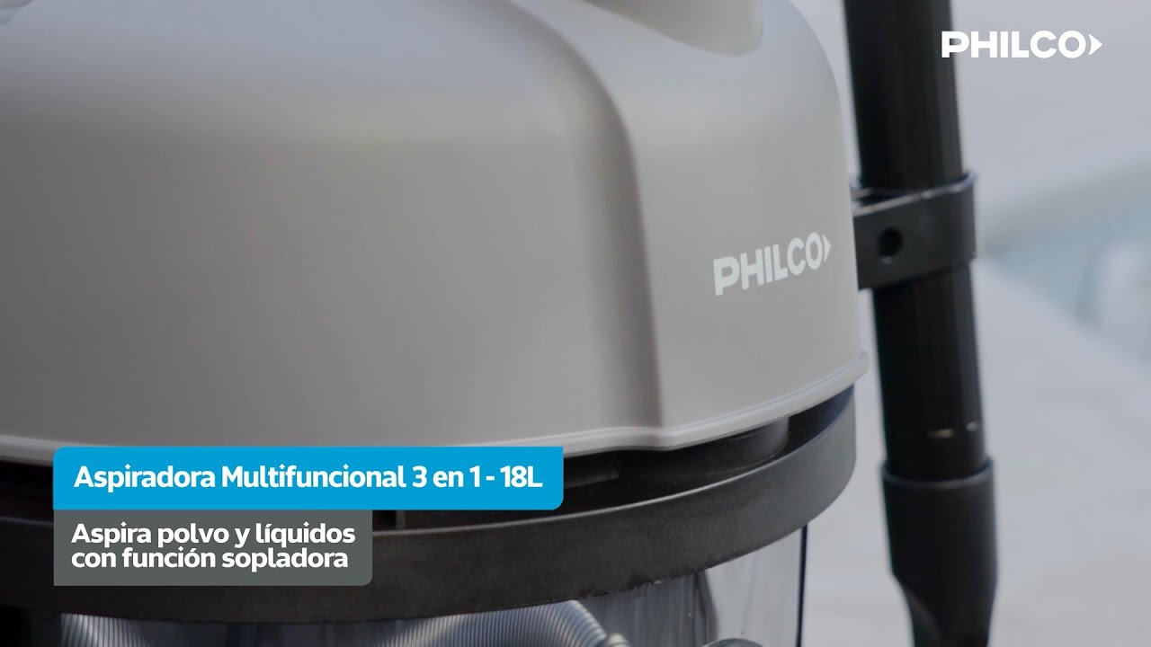 Philco - Aspiradora Multifuncional 18 litros | Cambio de filtro - YouTube