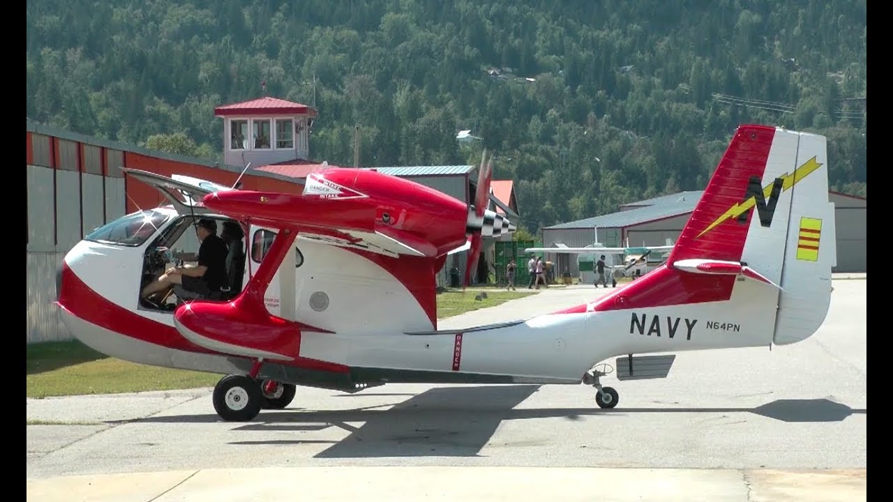 Republic RC-3 Seabee Engine Startup - YouTube