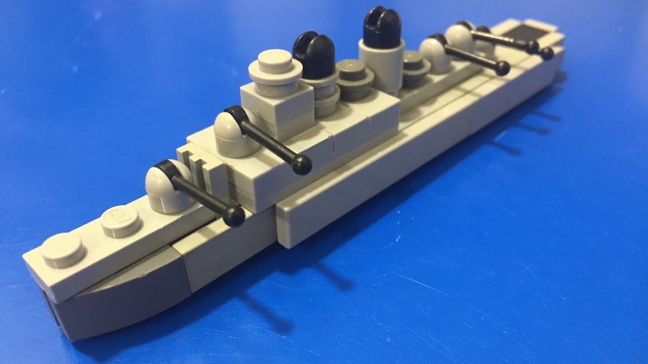 Tiny Lego Warships: Fletcher Class Tutorial - YouTube