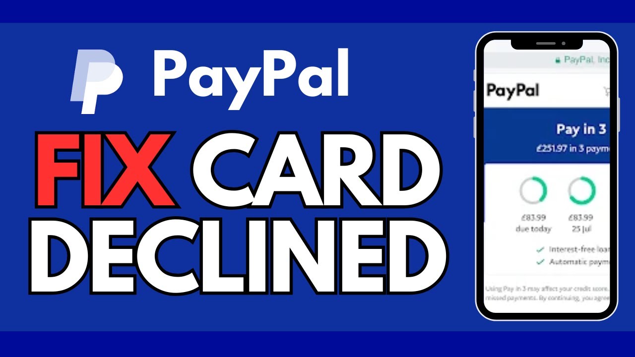 PayPal Card Declined? How to Fix Card Declined on Paypal Issue 2025? - YouTube