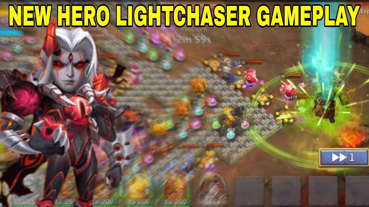NEW HERO LIGHTCHASER GAMEPLAY 😳 | YOU MUST WATCH | CASTLE CLASH - YouTube