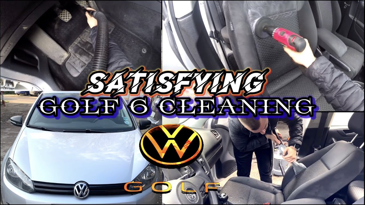 SATISFYING Cleaning The VW GOLF 6 | Deep Cleaning the Seats | Doors ...