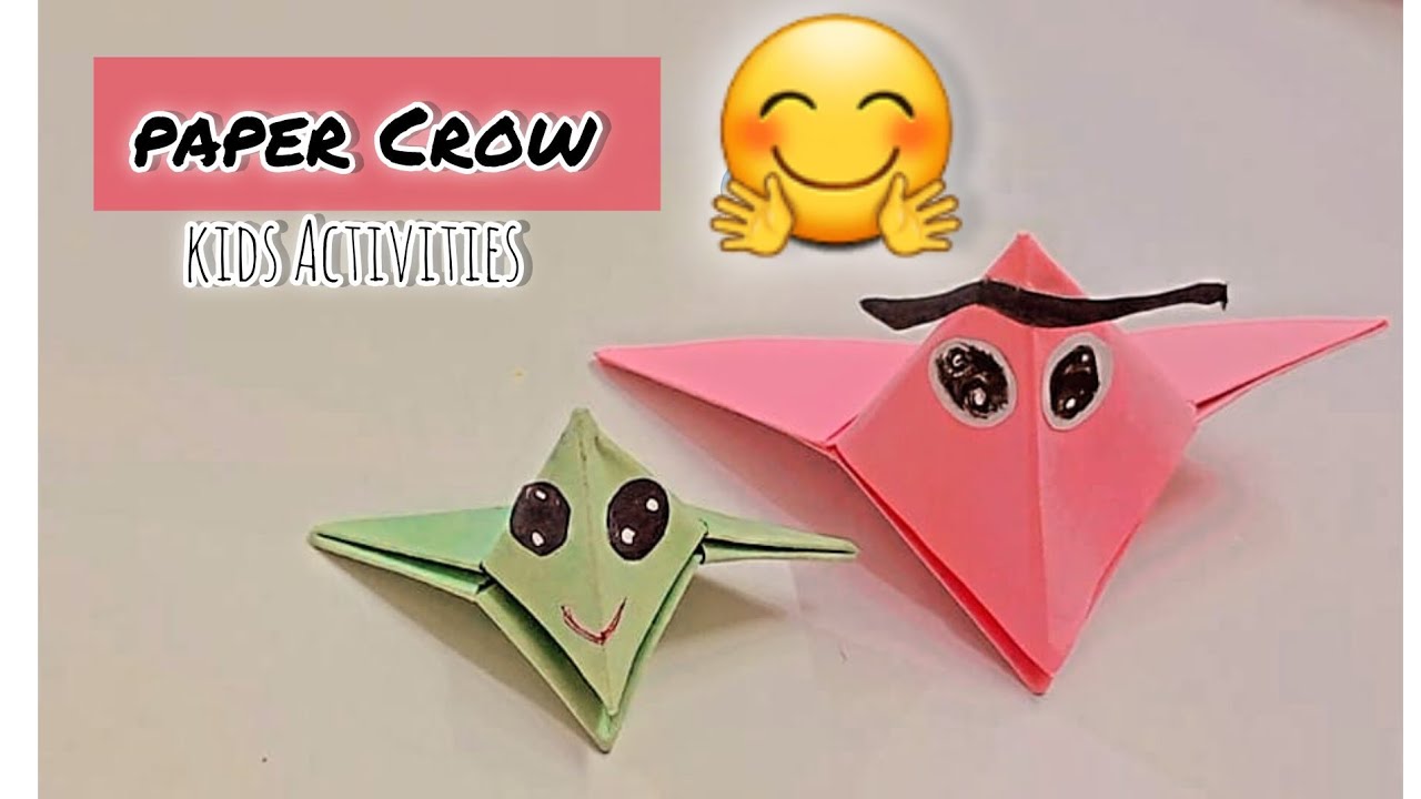How to make a paper Crow🐦‍⬛ | Paper Animals | Kids activities | DIY ...