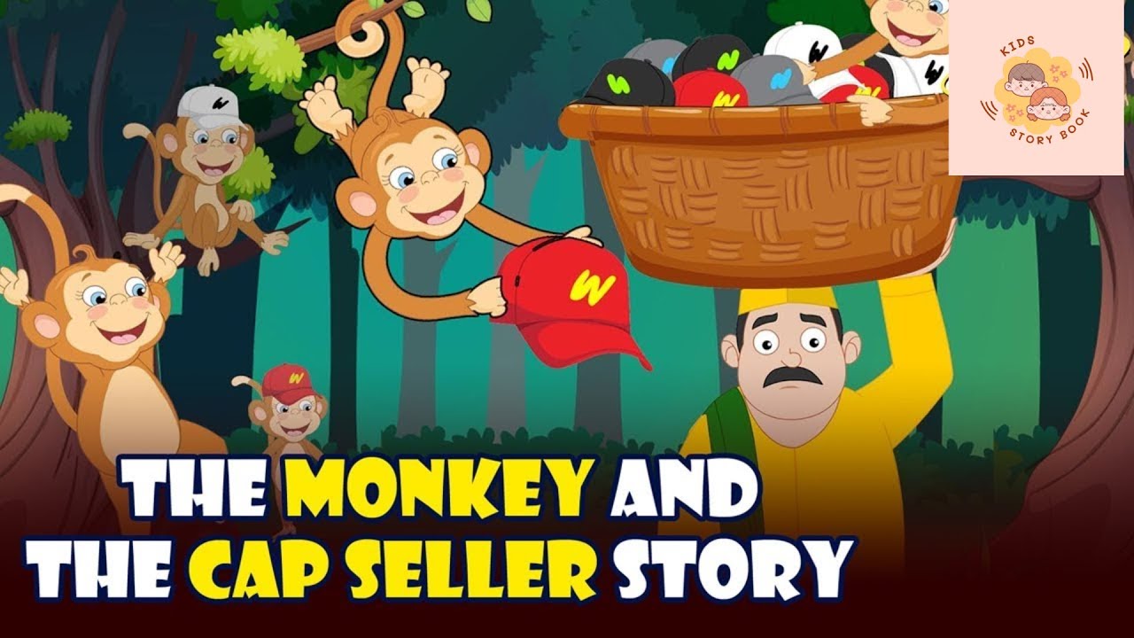 The Cap Seller And The Monkeys | English Stories For Kids | | English ...