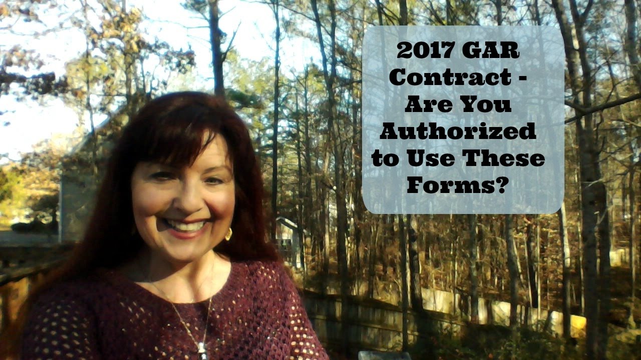 2017 GAR Contract - Are You Authorized to Use These Forms? - YouTube