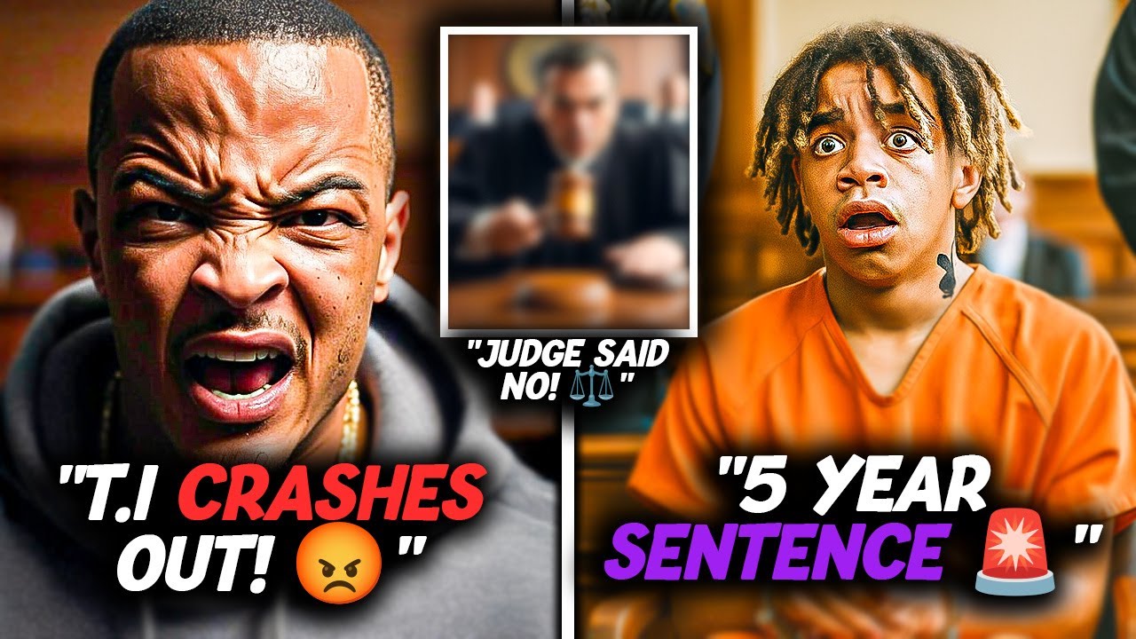 T.I CRASHES OUT After Judge Sentences King Harris To 5 Years - YouTube