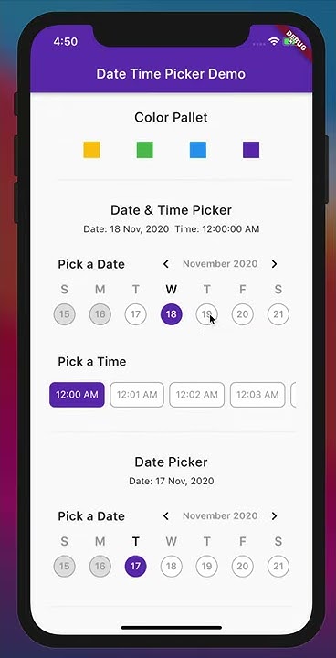 Flutter: Package: date_time_picker_widget - YouTube