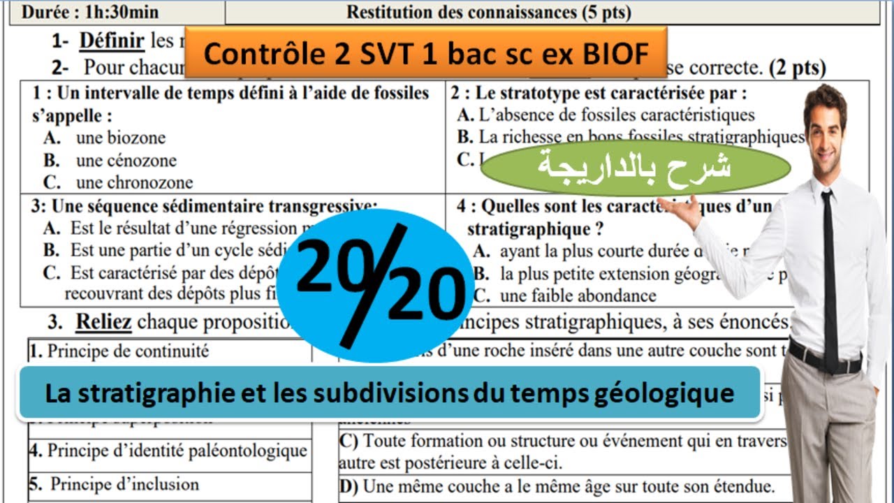 Devoir 2 svt 1Bac sc ex option français la stratigraphie et les ...