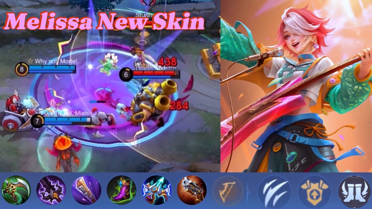 NEW SKIN MELISSA SPARKLE GAMEPLAY ~ MOBILE LEGENDS - YouTube