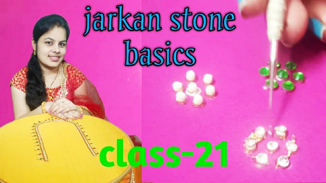 jarkan stone design basics/How to stitch jarkan stone for beginners ...