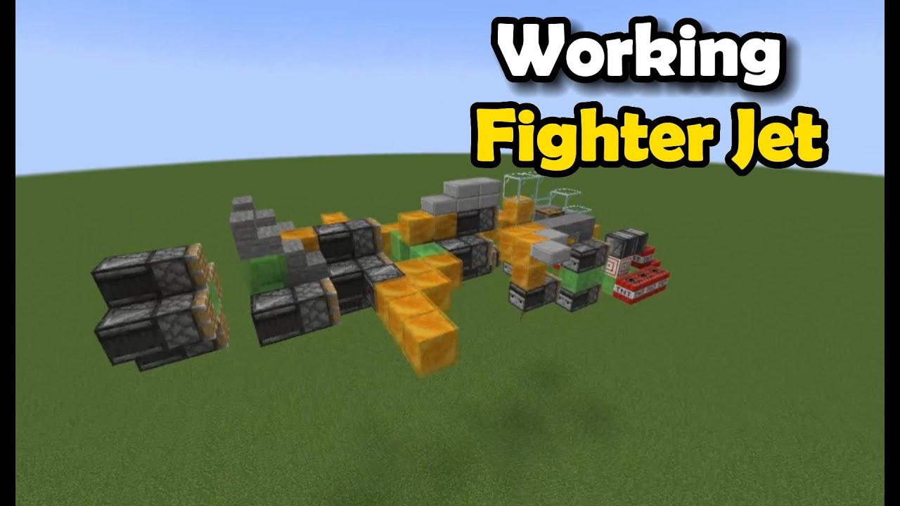 Minecraft: How to Build a Working Fighter Jet [RedCD] - YouTube