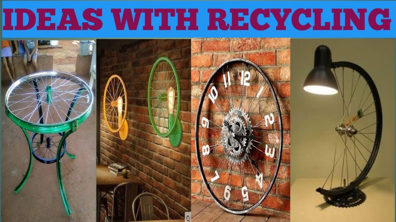 39 EASY RECYCLING IDEAS|Bycycle wheel decoor ideas. - YouTube