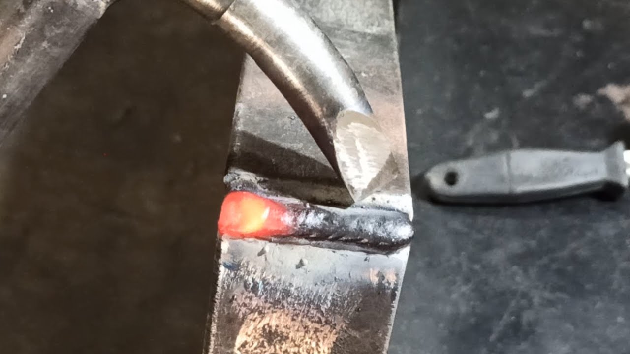 Filling the big gap with 3 rows of welding. - YouTube