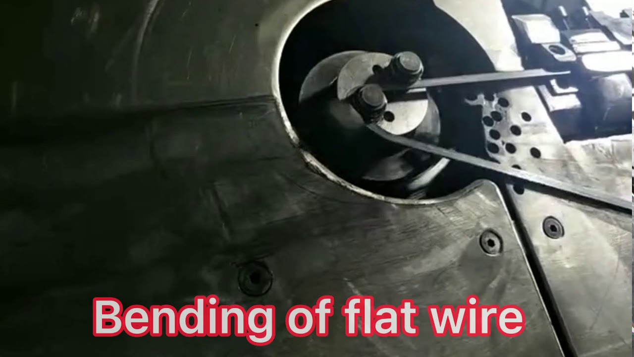 Box bending Flat box bend Bending of flat wire bendind machine - YouTube