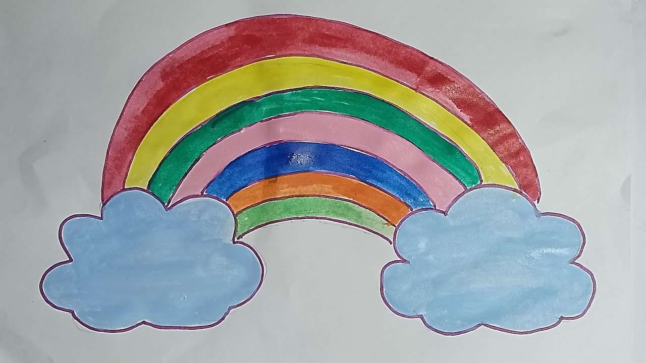 Seven colour indradhanush drawing Badal Art ||YouTube #viralvideo # ...