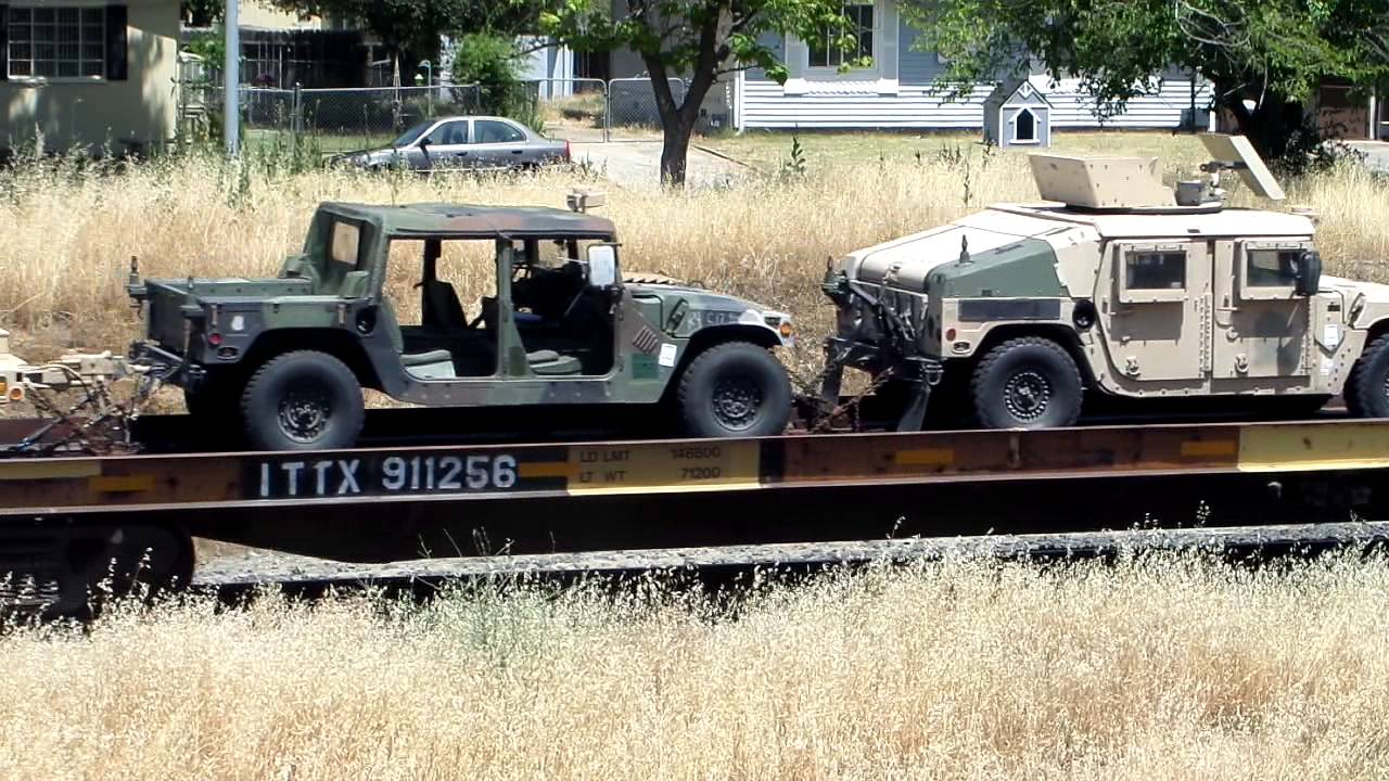FREIGHT TRAIN WITH ALL MILITARY VEHICLES VIDEO 6-8 2014 - YouTube