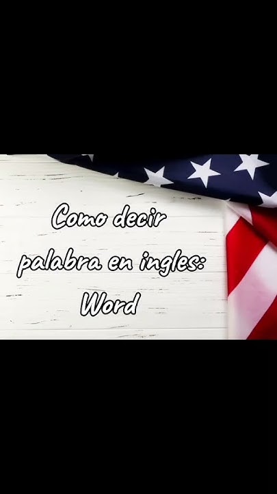 Como decir palabra en ingles #word #palabra #english #ingles #aprendeingles #foryou #parati #영어 ...