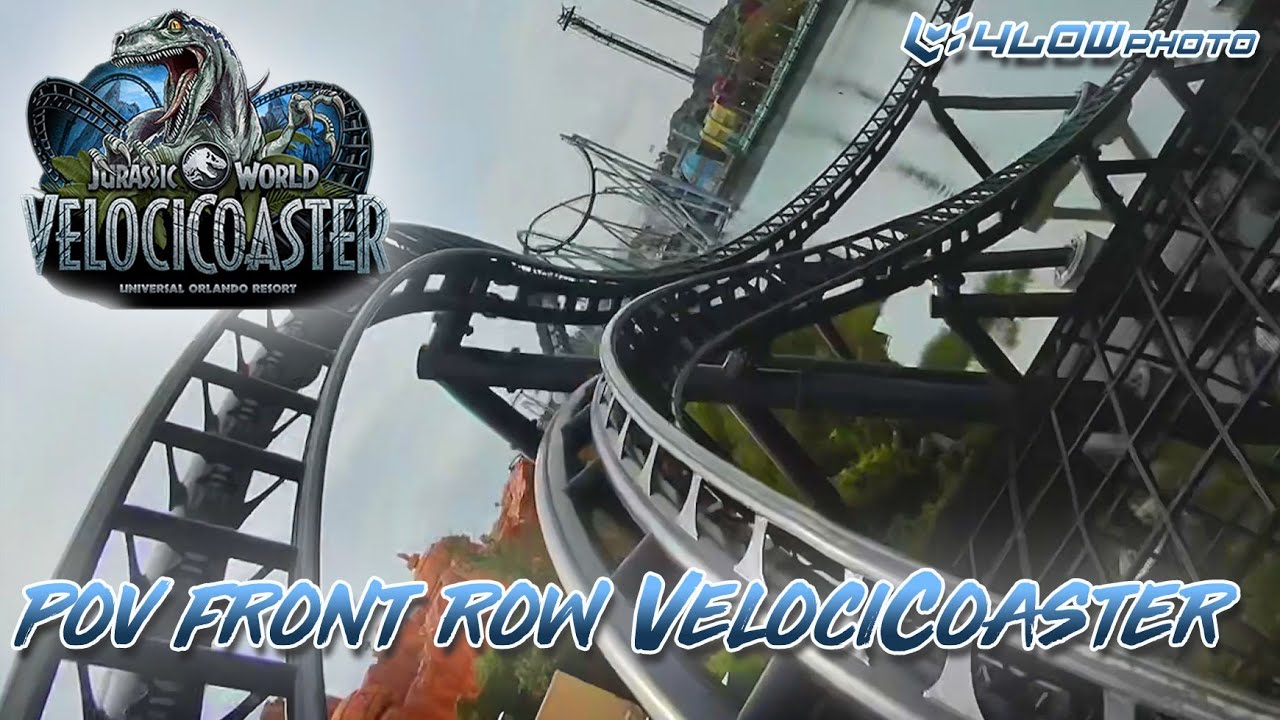 🎢 VelociCoaster POV Front Row Ride | Jurassic World Thrill Ride at ...