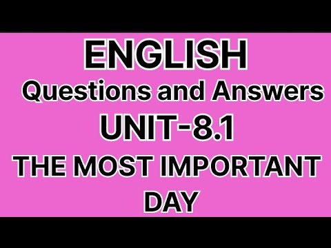 Questions And Answers of The Most Important Day|English Questions ...