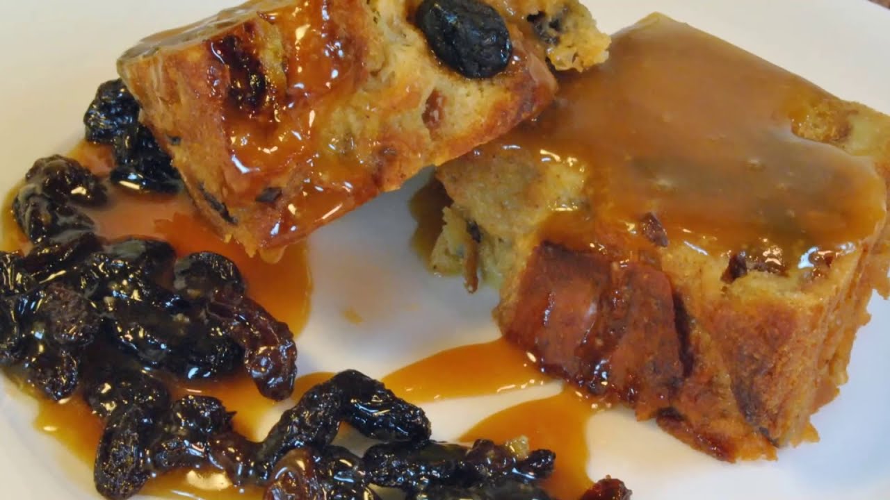 Rum Raisin Bread Pudding with Maple Butter - YouTube