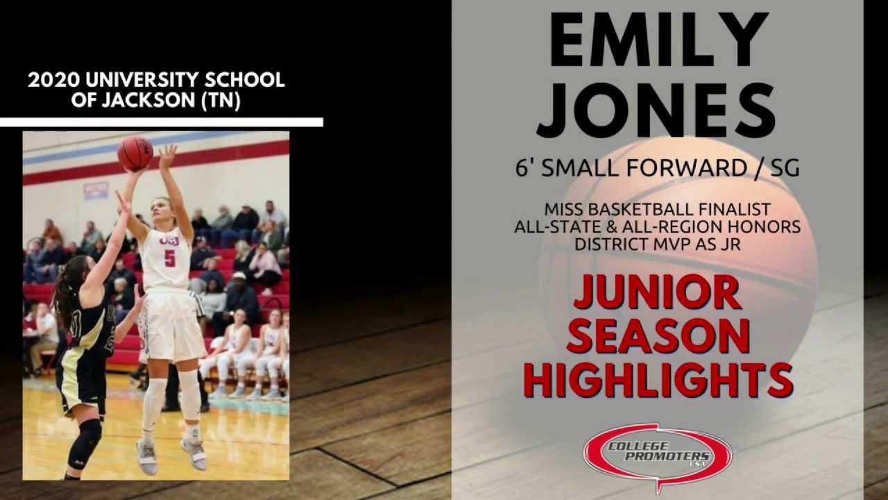 Emily Jones | 6' SF/SG | Junior Season Highlights c/o 2020 - YouTube