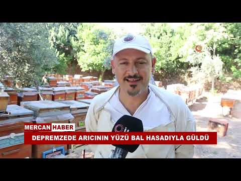 DEPREMZEDE ARICININ YÜZÜ BAL HASADIYLA GÜLDÜ
