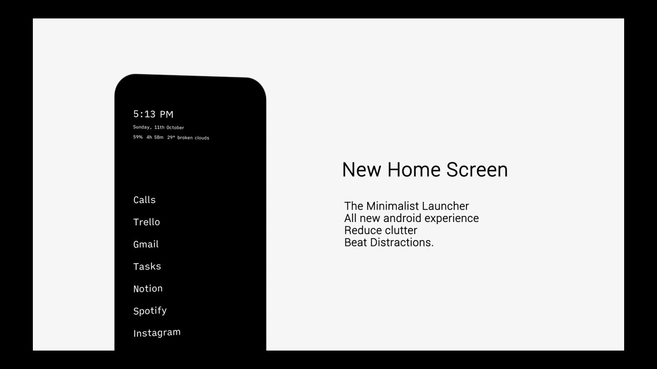 Indistractable Launcher - The Minimalist Android Launcher | Promo Video ...